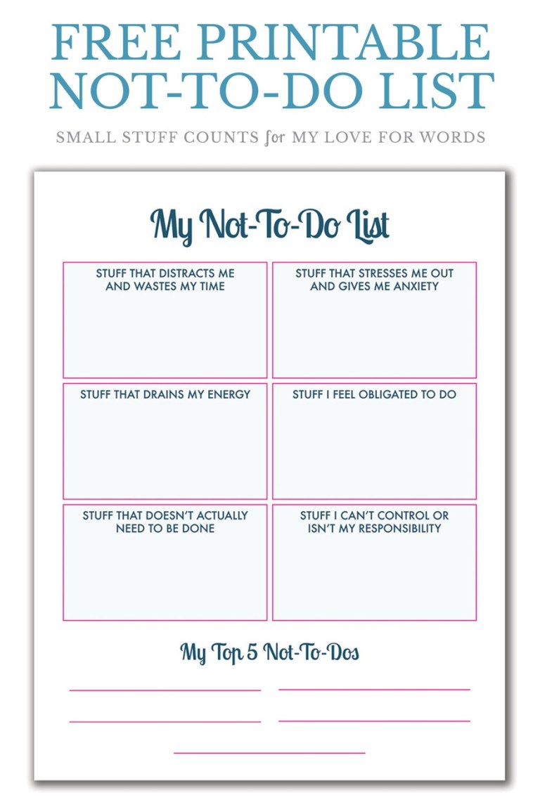Have you made your Not-To-Do List? – Mom on the go in Holy Toledo